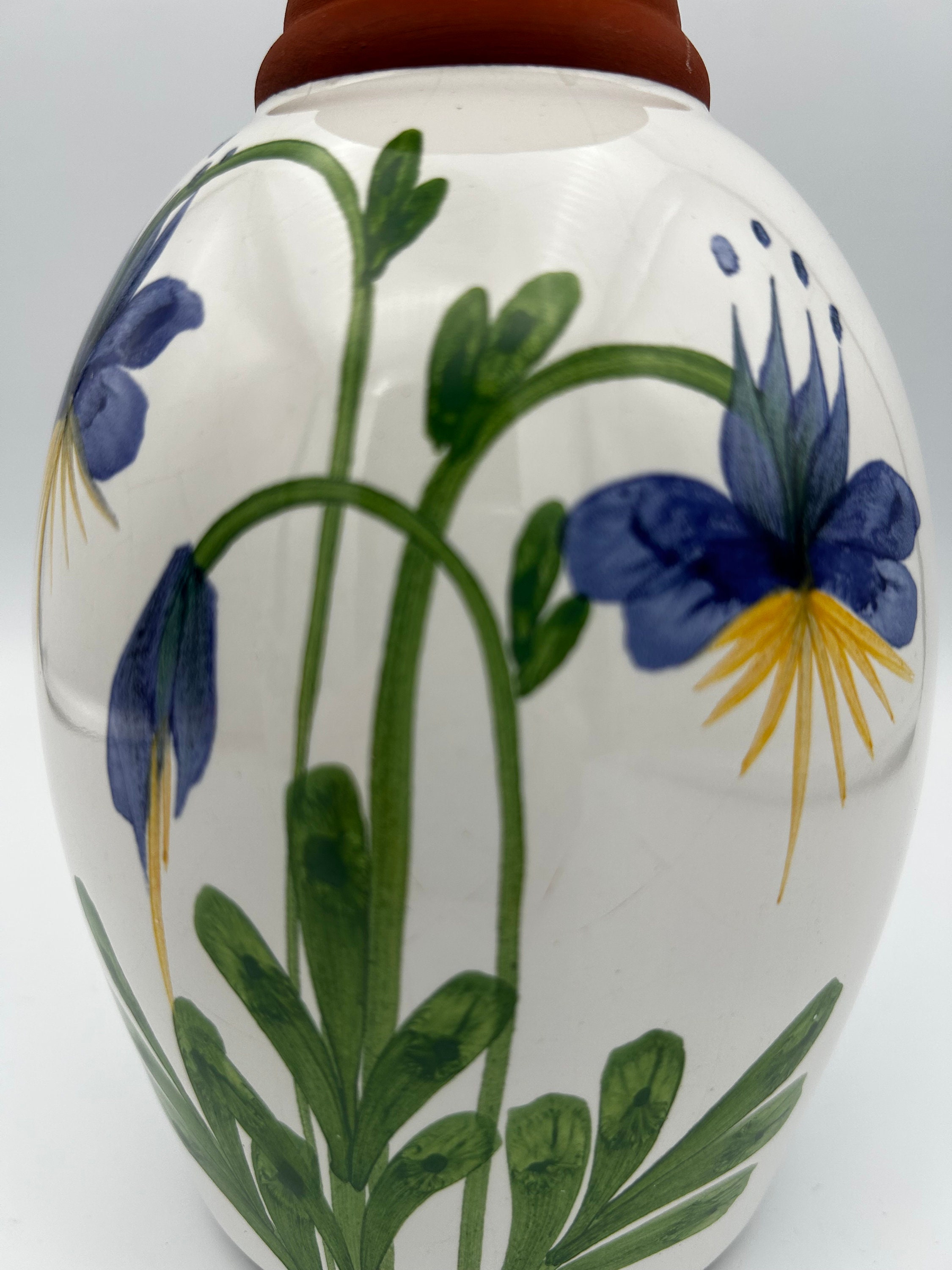 Emerson Creek Art Pottery 1991 Bedford, Virginia, Hand Painted Floral ...