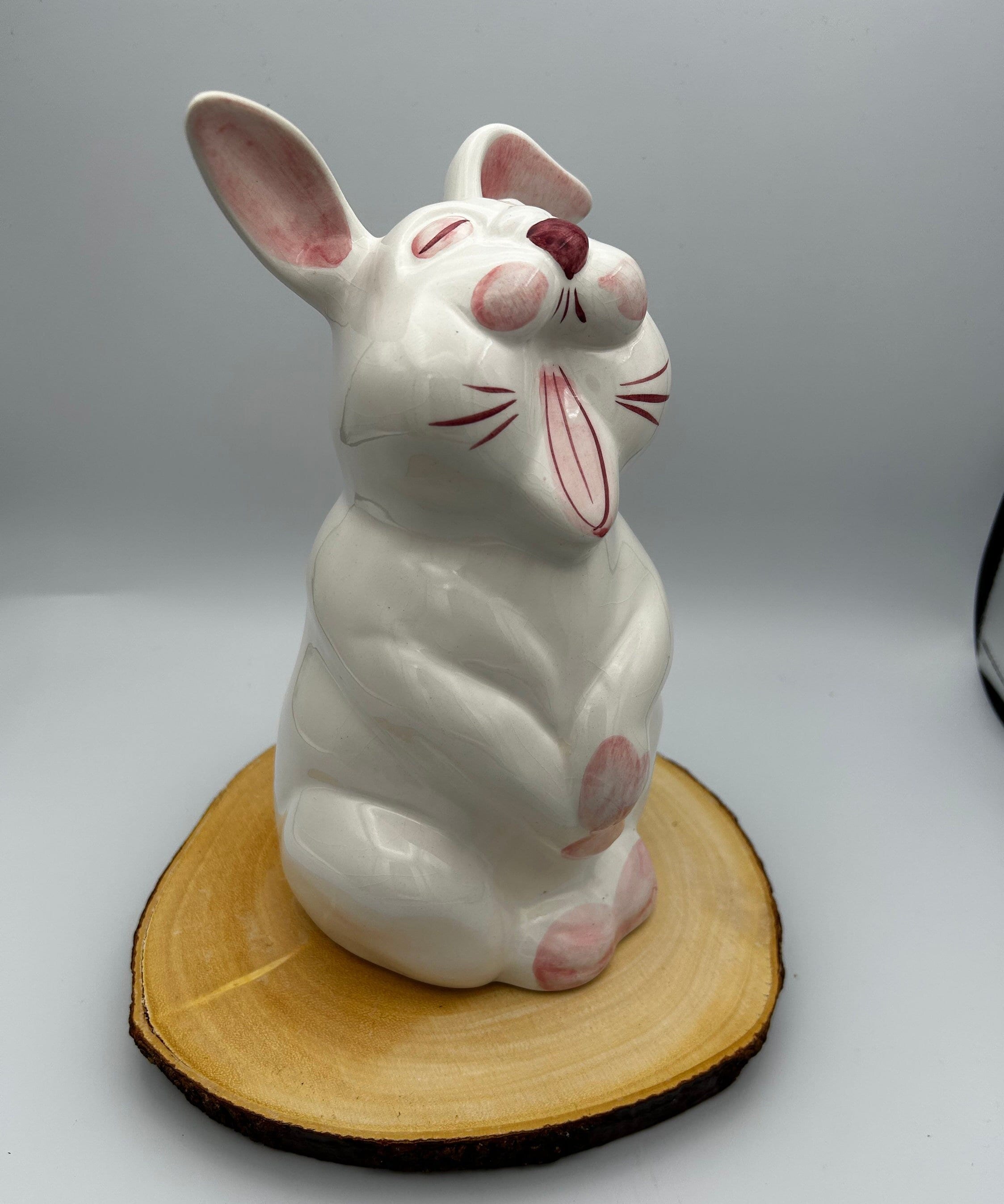 Rare Vintage Happy Bunny Ceramic Figurine Made in Portugal for Neuwirth ...