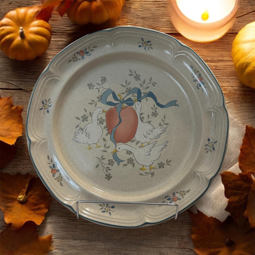 Marmalade Geese Stoneware Vintage 80's Chop/serving Plate Excellent ...