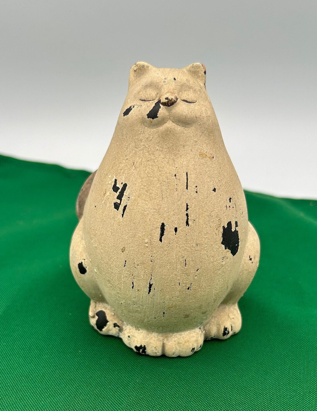 Small Artisan Distressed Clay Sitting Proud Cat Figurine 4h X 3w - Etsy