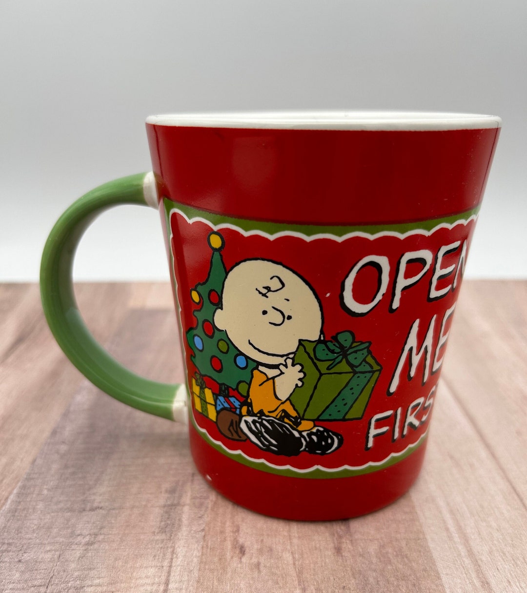 Peanuts Charlie Brown Open Me First Holiday Mug by Gibson International ...
