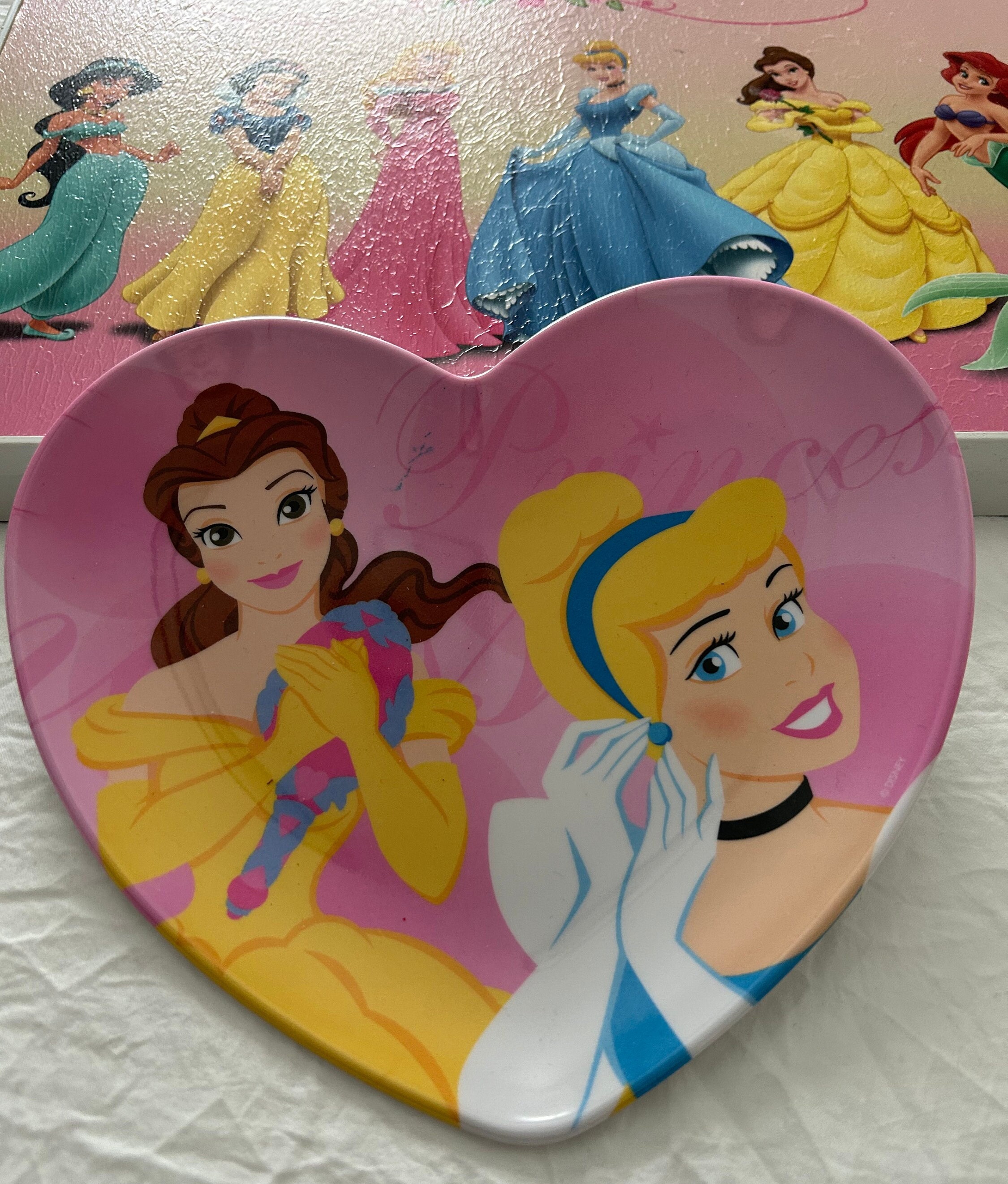 Bundle of Disney Princesses Plastic Framed Canvas Print, Heart Shaped ...