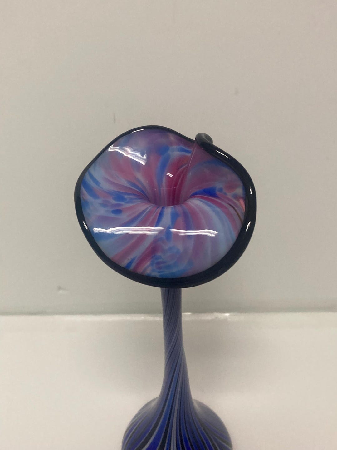 David Lotton Studio Art Glass Pulpit Vase 10 Inches - Etsy