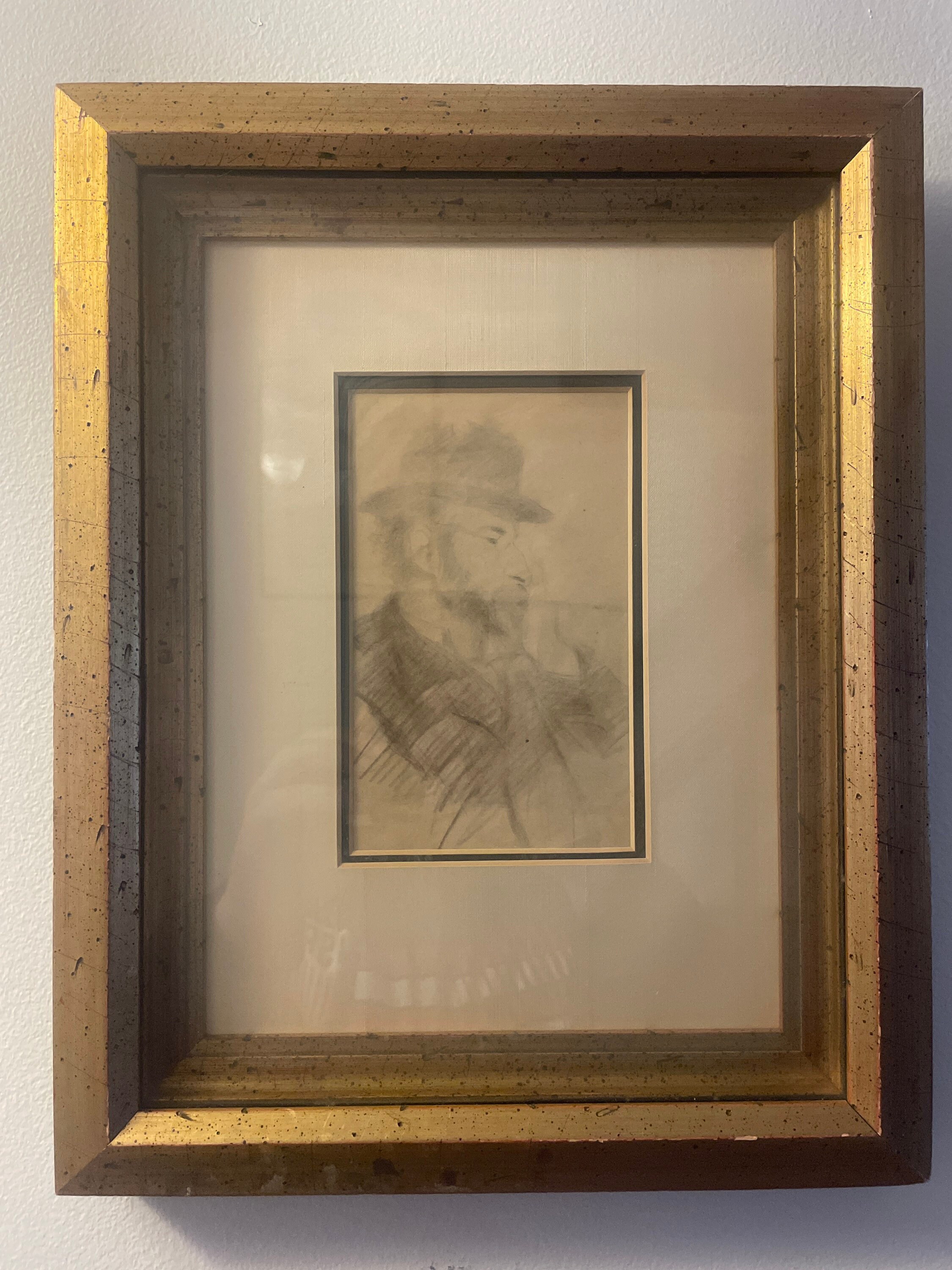 Joseph Stella Original Pencil Drawing “man With Beard” - Etsy