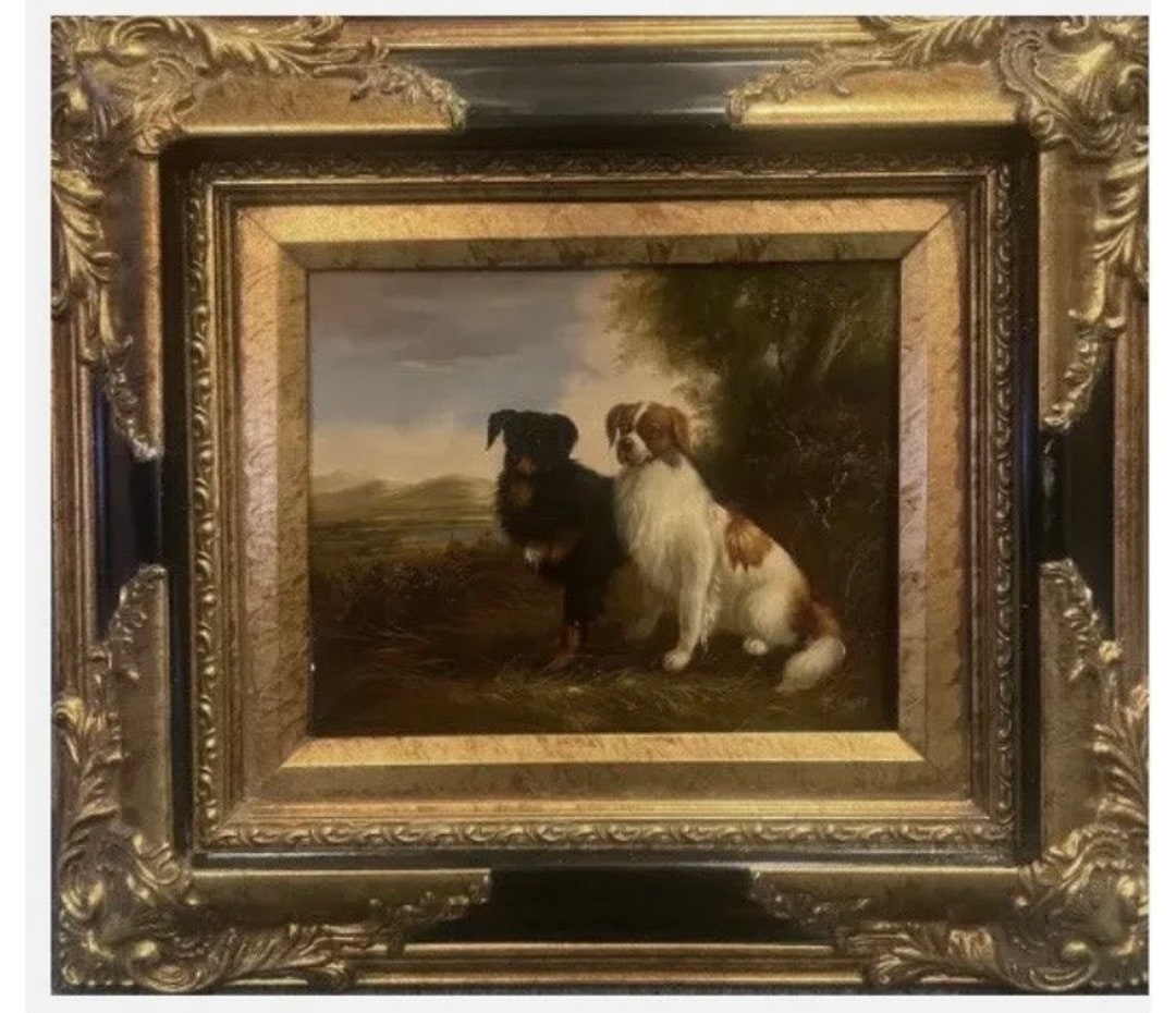 Jim Huff (20th Century) Untitled Oil on Board 2 Dogs - Etsy