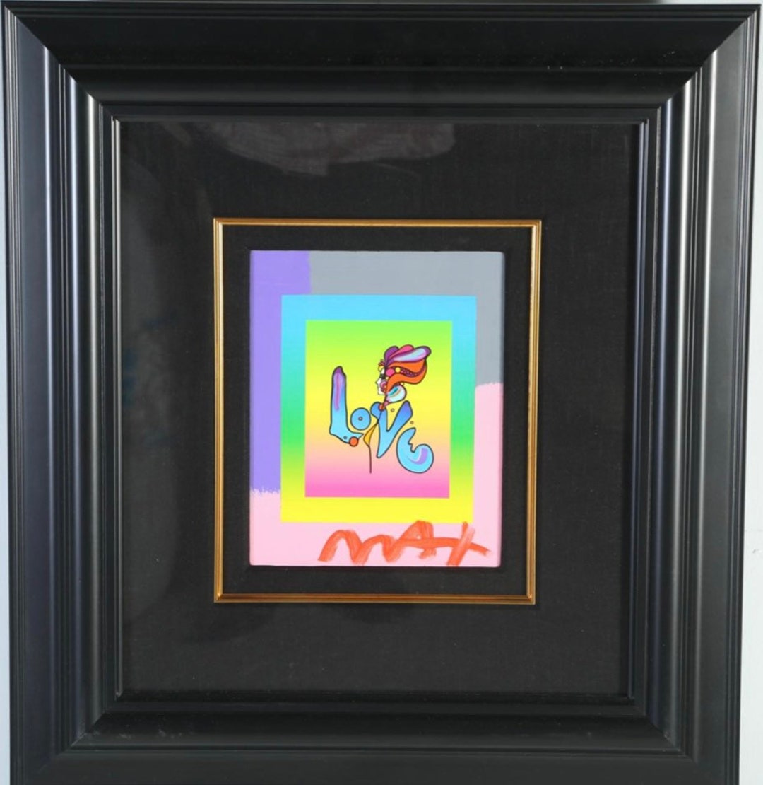 Peter Max, Love on Blends - Loving Suite, Embellished Lithograph, 2006 - Etsy