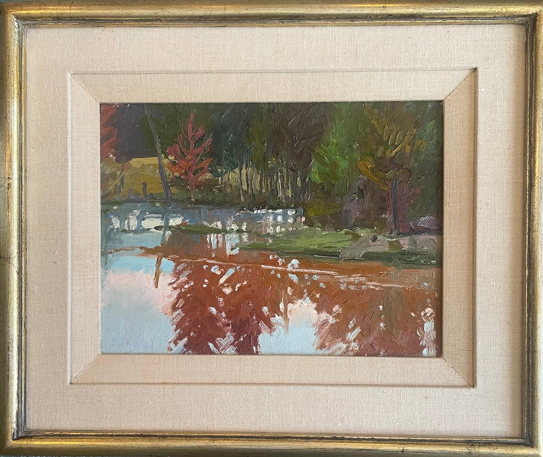 Len Chmiel Original Painting on Board “black Sand Basin” - Etsy