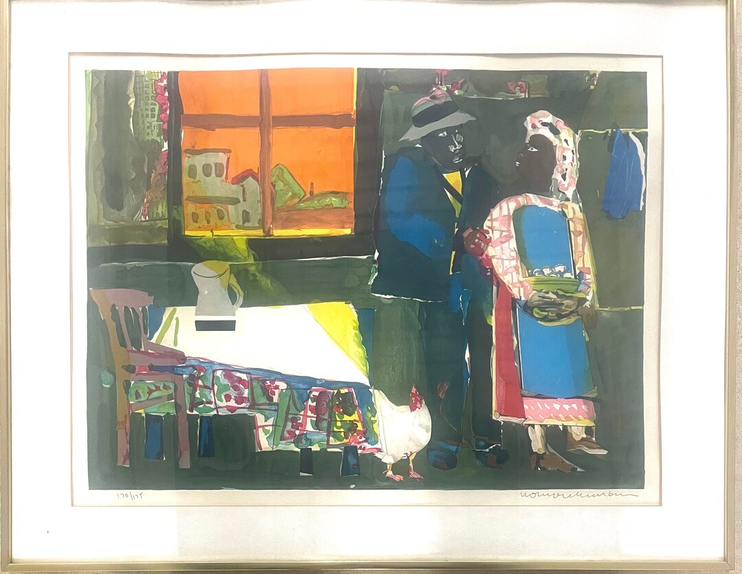 Romare Bearden (1911-1988): Autumn of the Rooster Lithograph Signed and ...
