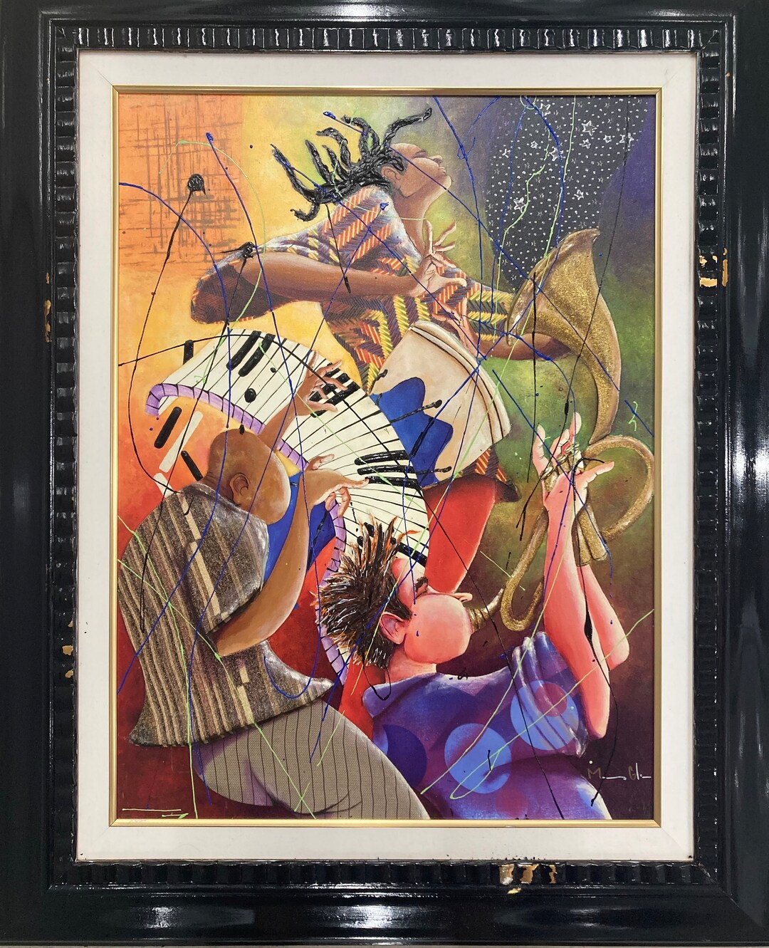 MARCUS GLENN “three is Better Than One” Giclee on Canvas Hand ...