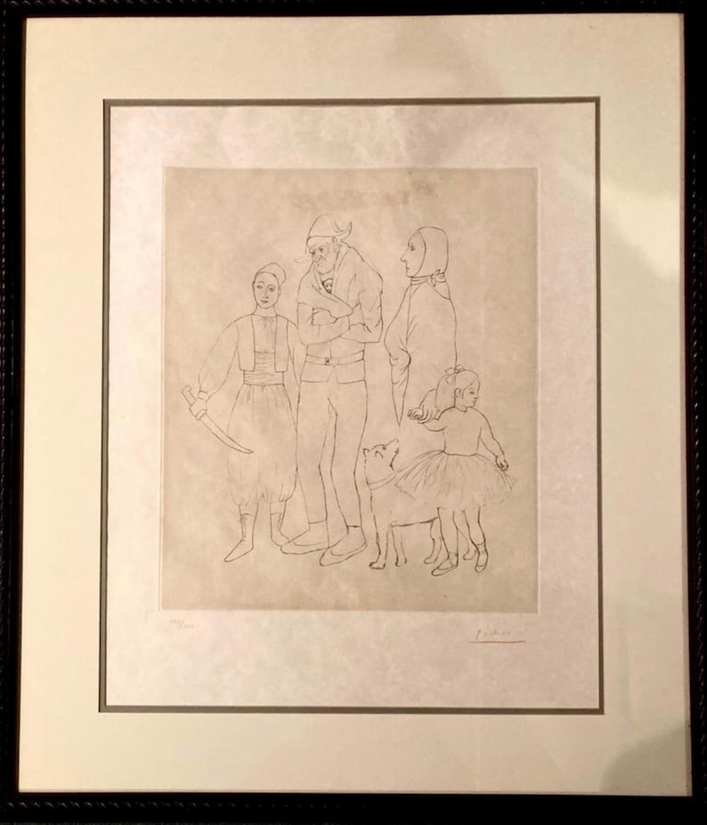 Pablo Picasso “famille Des Saltimbanques“ Lithograph Signed and ...