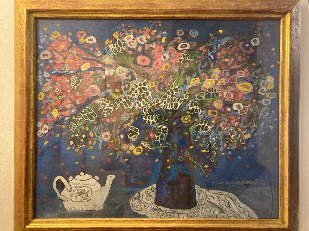 Le Quang Ha (vietnam 1963) Flowers Still Life Gouache on Paper - Etsy