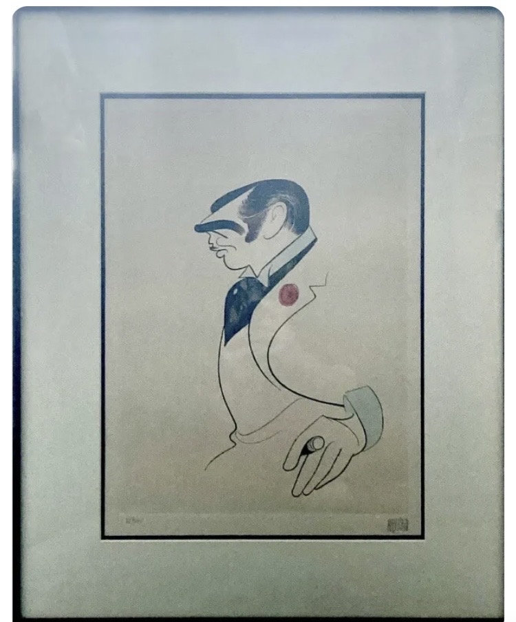Al Hirschfeld Lithograph Signed and Number clark Gable - Etsy