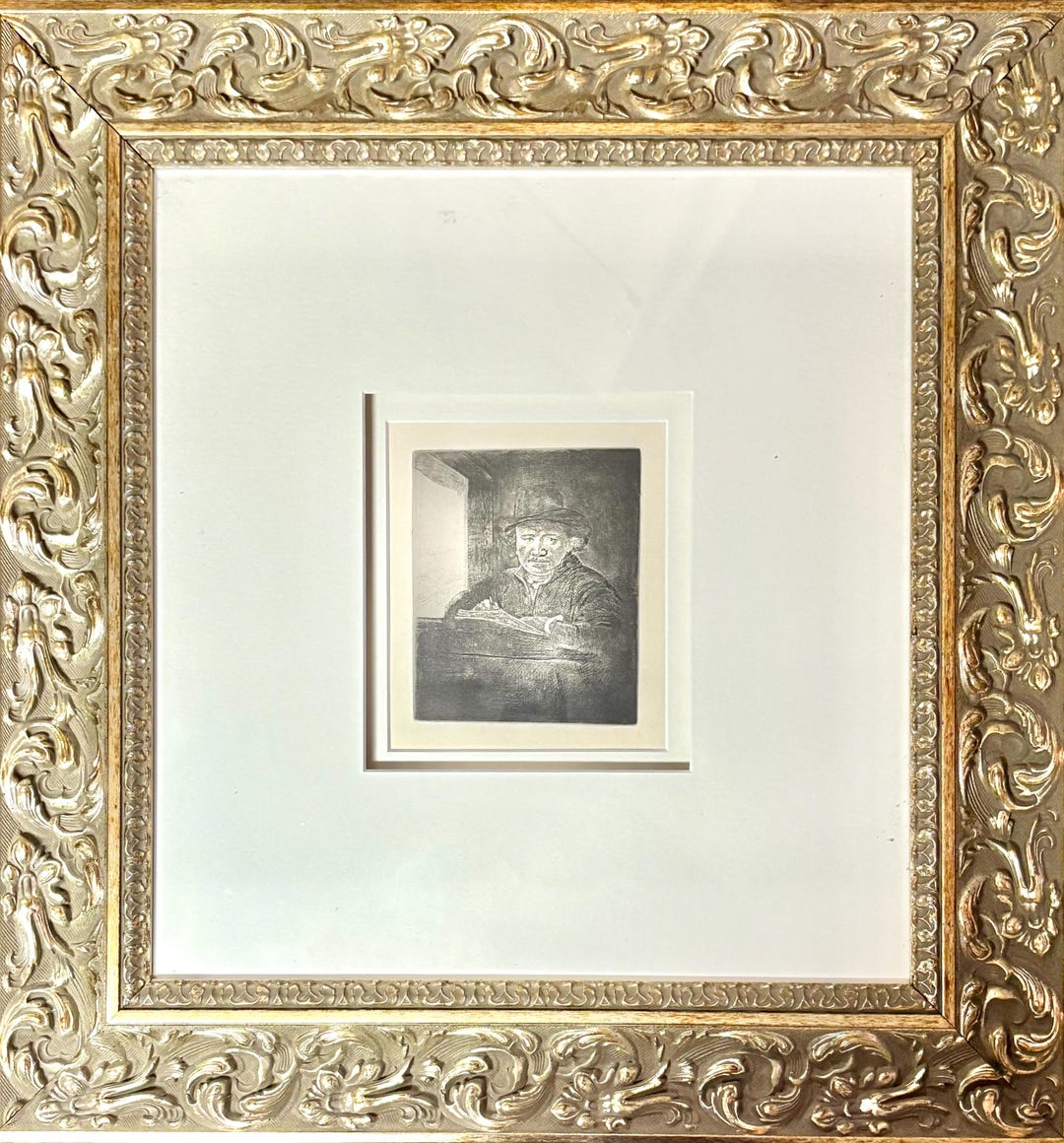 Rembrandt Van Rijn Self-portrait Etching at A Window (1648) - Etsy