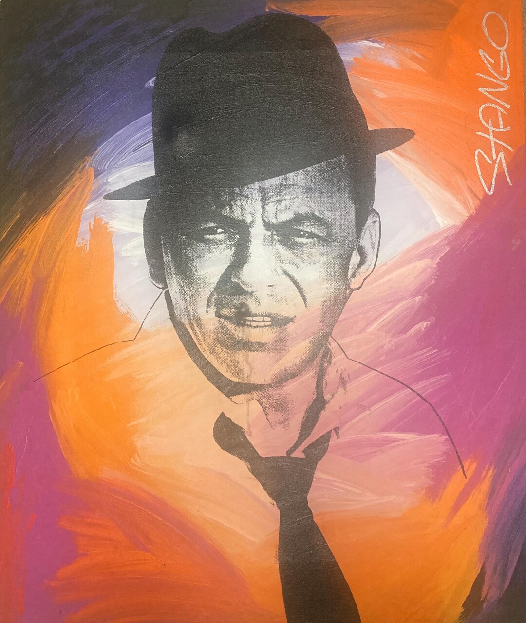 John Stango Oil Painting on Canvas “frank Sinatra” - Etsy