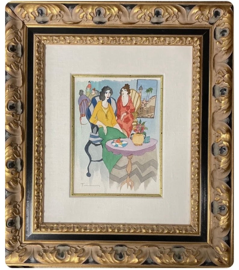 Tarkay Original Watercolor a Room With a View - Etsy