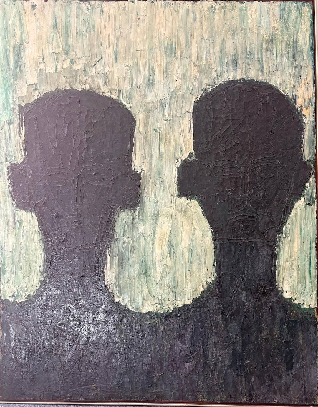 Lester Johnson Original Oil on Canvas “green Twins” Very Large - Etsy