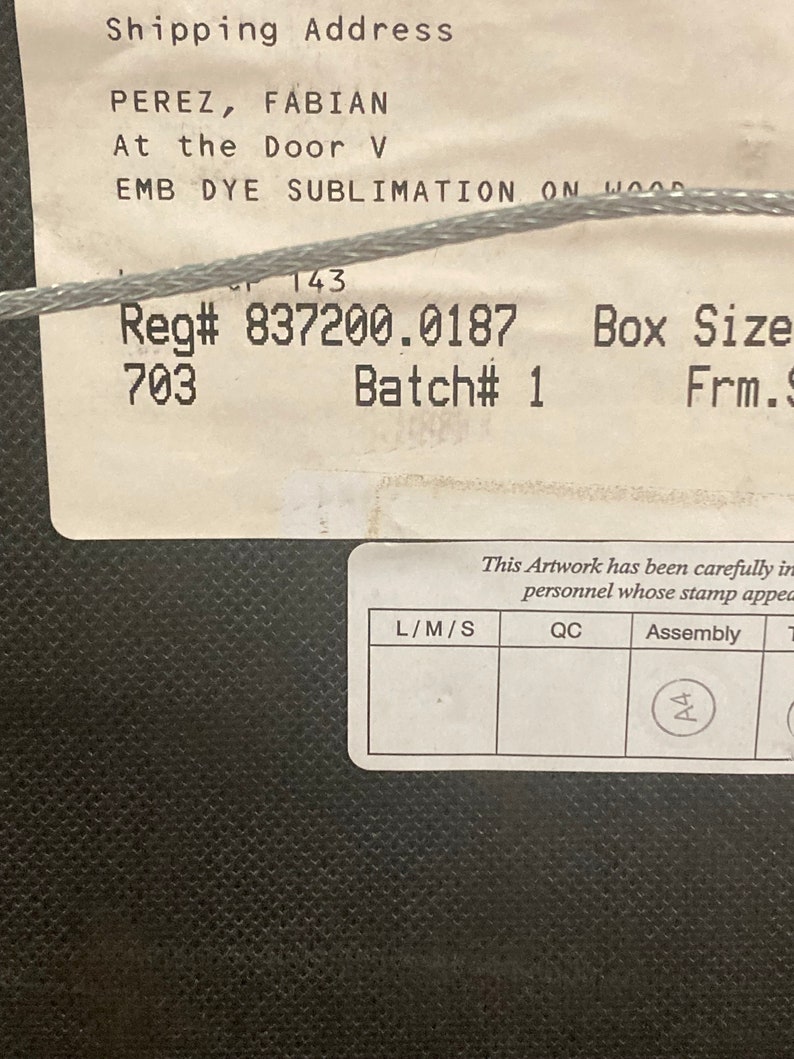 Fabian Perez Dye Sublimation on Wood “at the Door V” Signed and ...