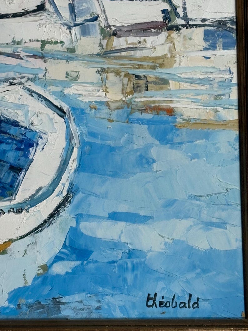 Renee Theobald Original Painting on Canvas “boats” - Etsy
