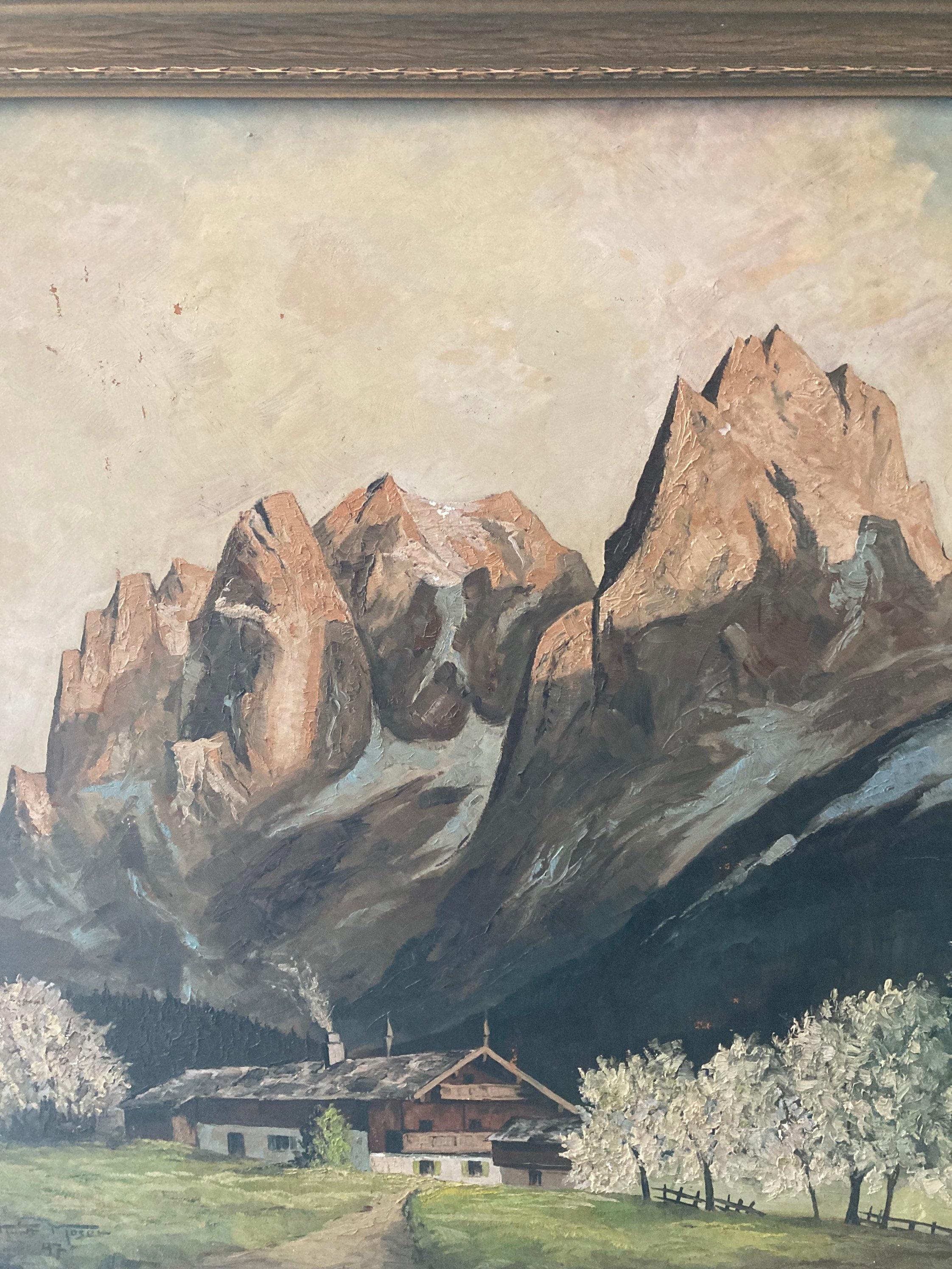 Kurt Moser Original Painting Oil on Board “mountain Scene” - Etsy