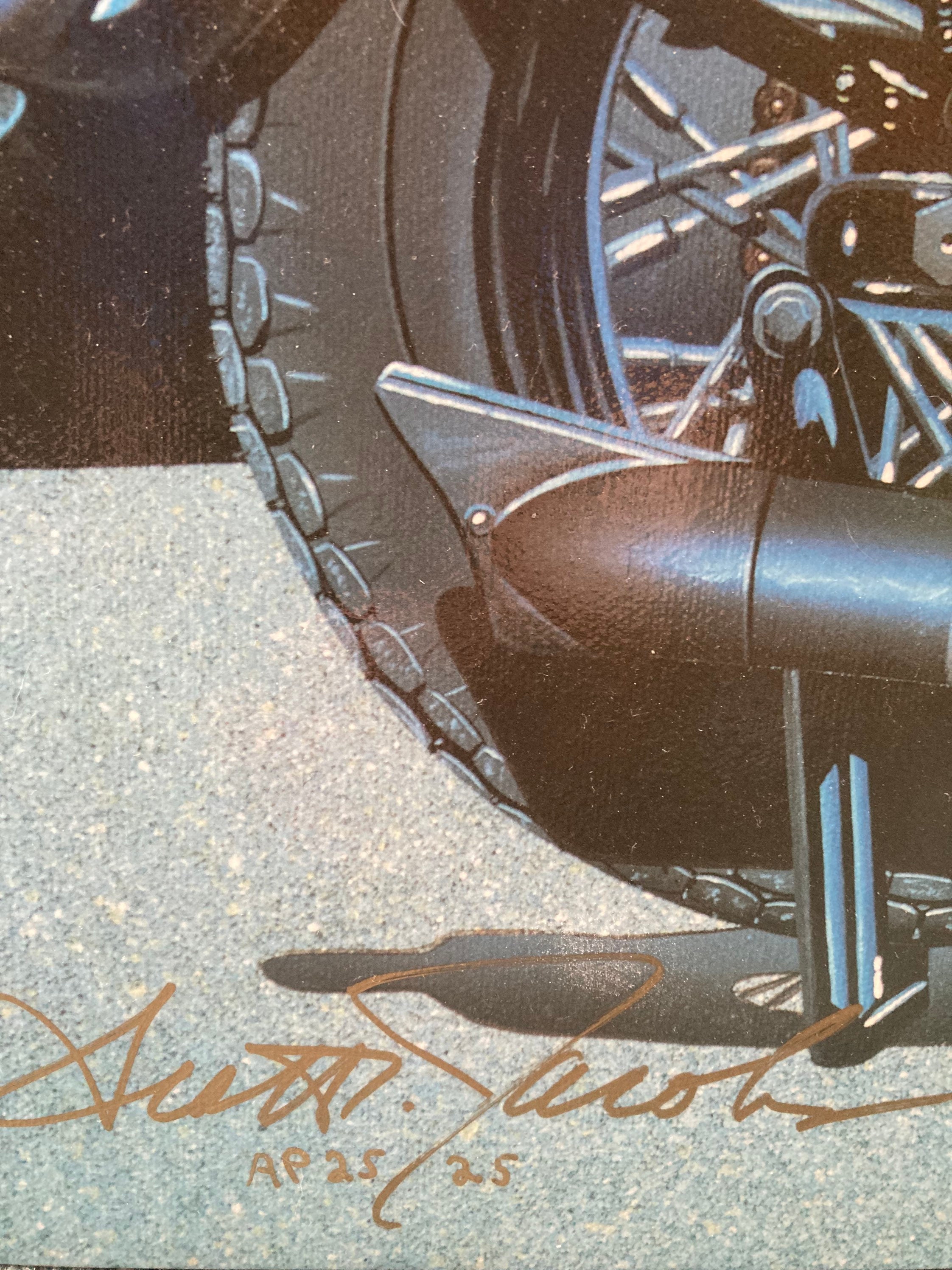 Scott Jacobs ““motorcycle and Biplane” Giclee Only 25 Made - Etsy