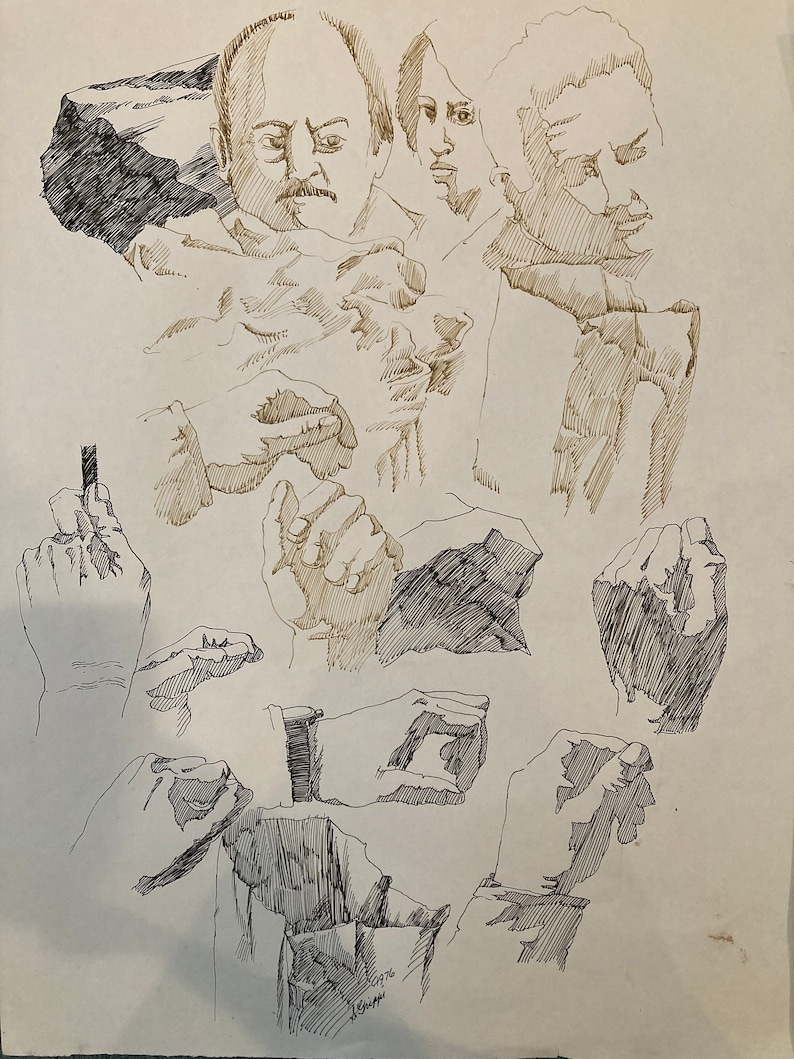 Salvatore Grippi Original Drawing From 1976 - Etsy