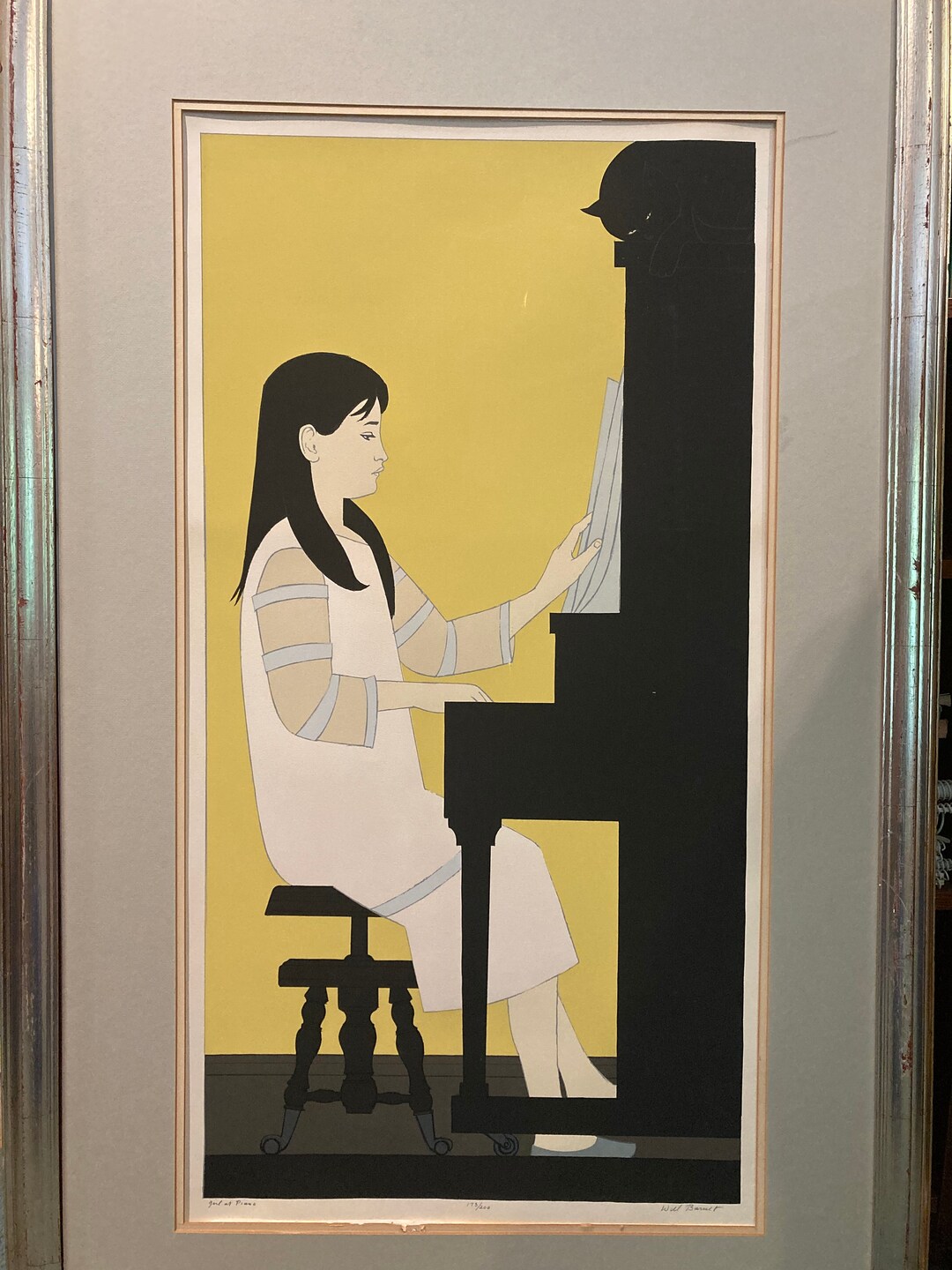 Will Barnet Lithograph Signed and Numbered girl at Piano - Etsy