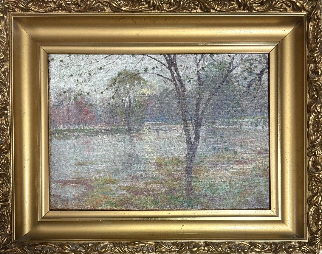 Hal Robinson Original Oil Painting on Canvas “springtime on Saco River ...