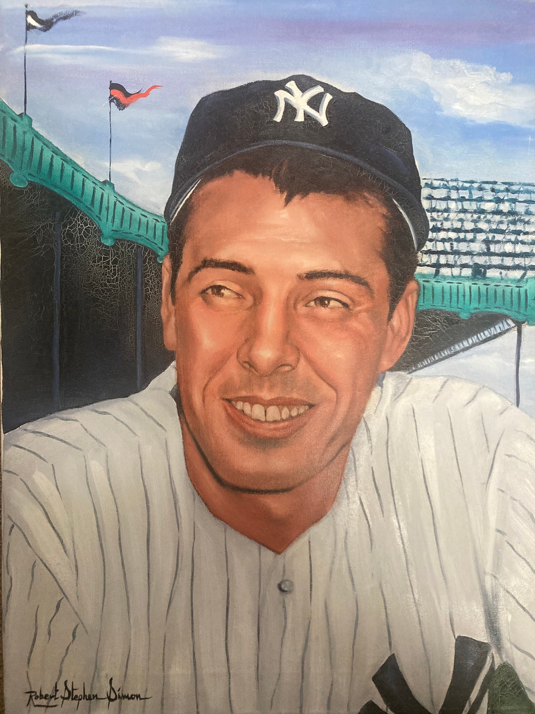Robert Stephen Simon Original Oil Painting on Canvas “joe Dimaggio” - Etsy