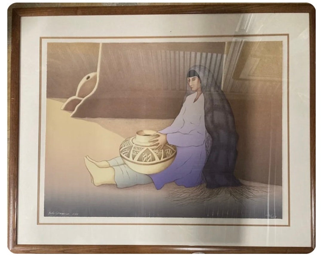 Rc Gorman Lithograph “ Woman From 3rd Mesa” Signed and Numbered - Etsy