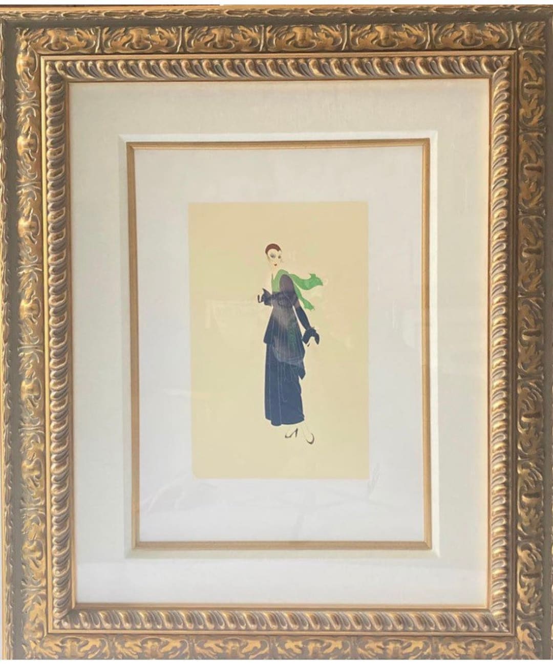 ERTE Lithograph Signed and Numbered “blue Dress” - Etsy