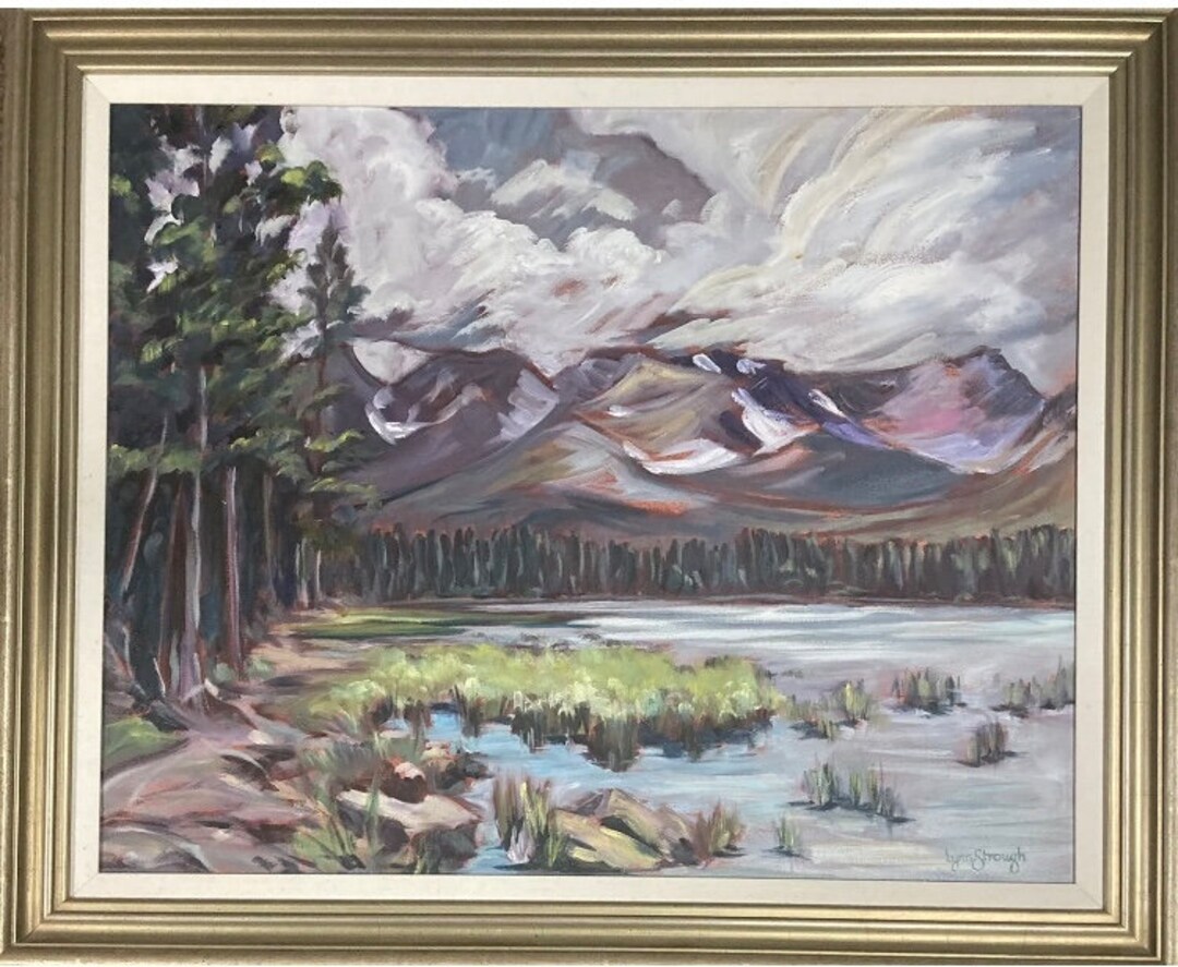 Lynn Strough Original Oil Painting on Canvas “mountain Lakes” - Etsy