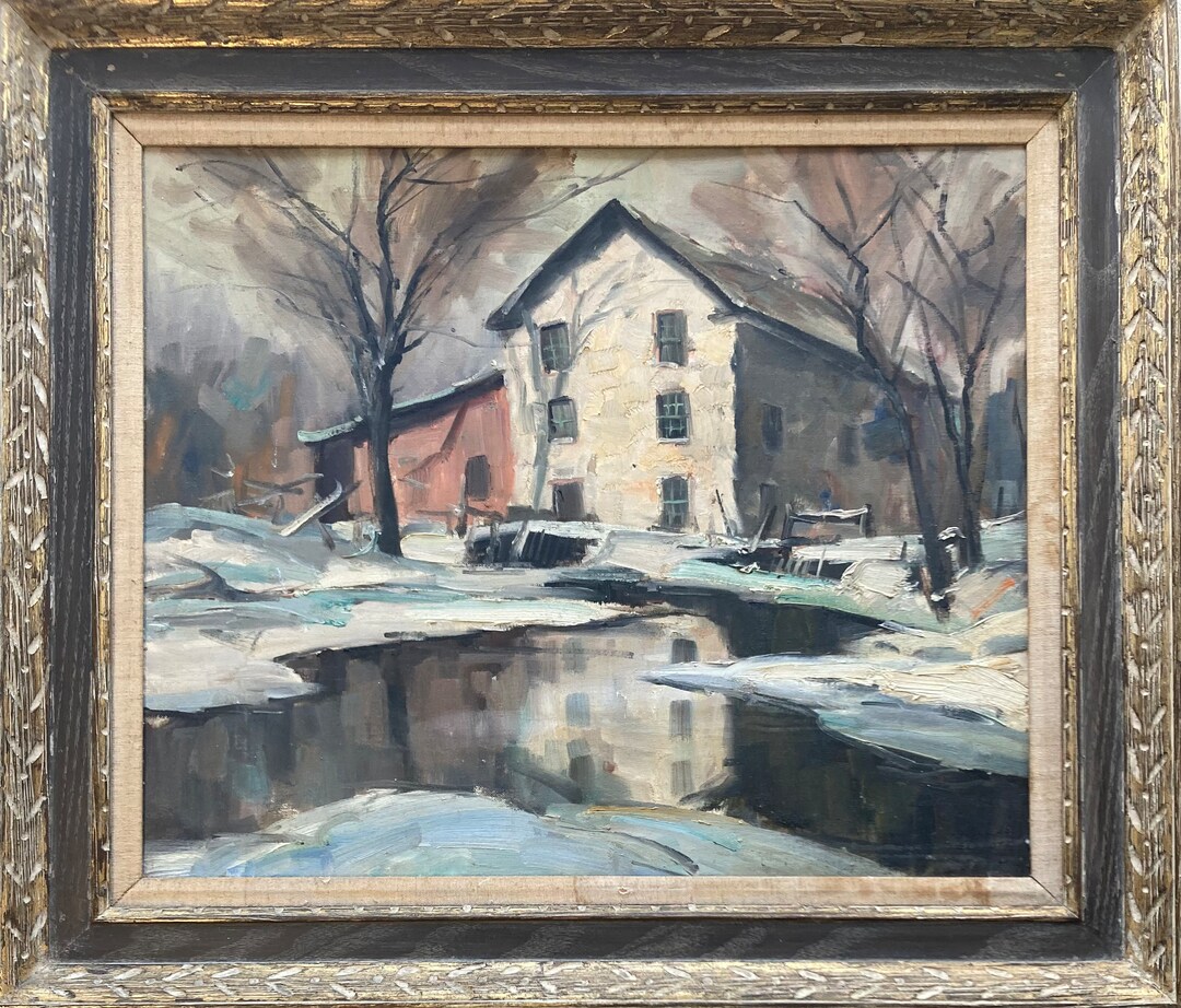 Douglas Elliot (1916-2016) Original Oil on Board “the Old Mill” - Etsy