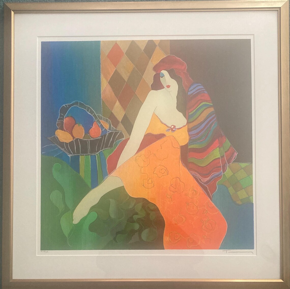 Itzchak Tarkay Signed and Numbered Serigraph “seated Woman” - Etsy
