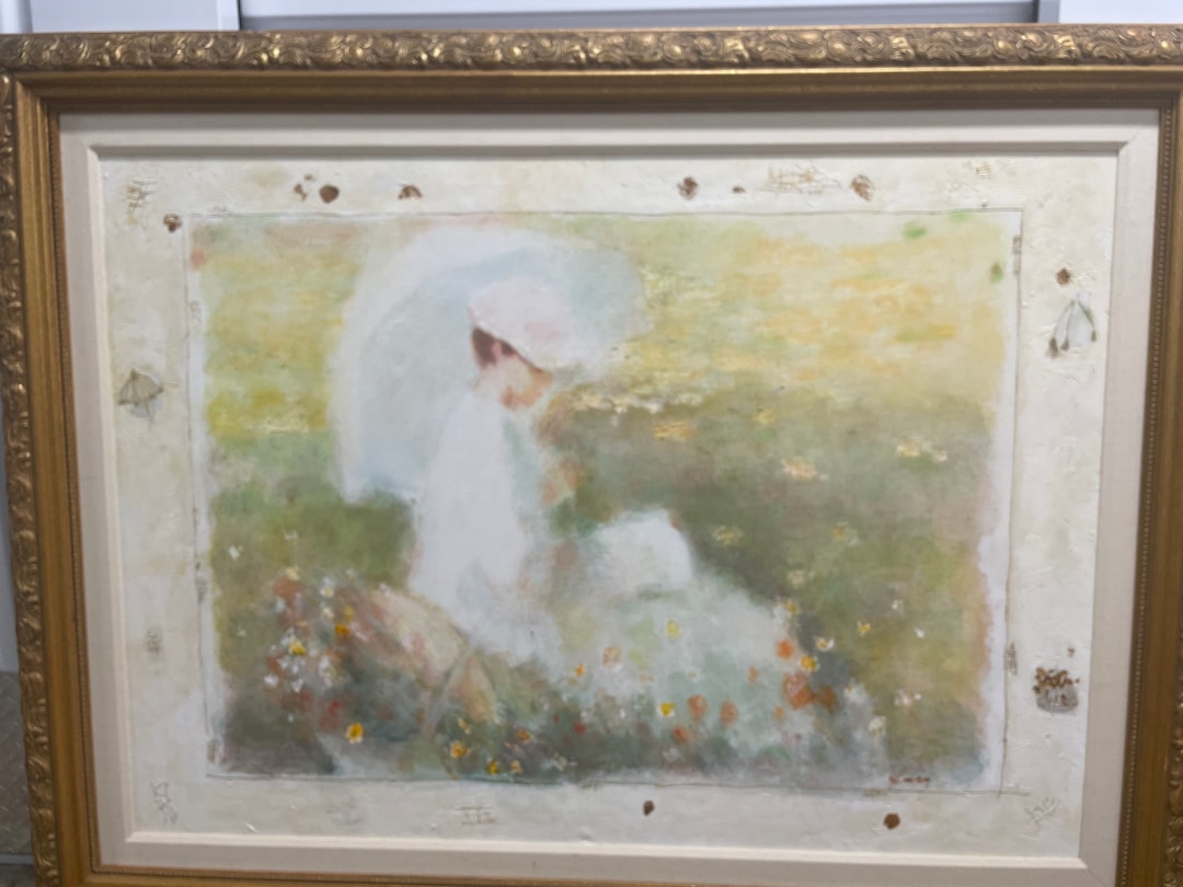 Hua Chen Original Oil Painting on Canvas Signed Large Female Portrait ...
