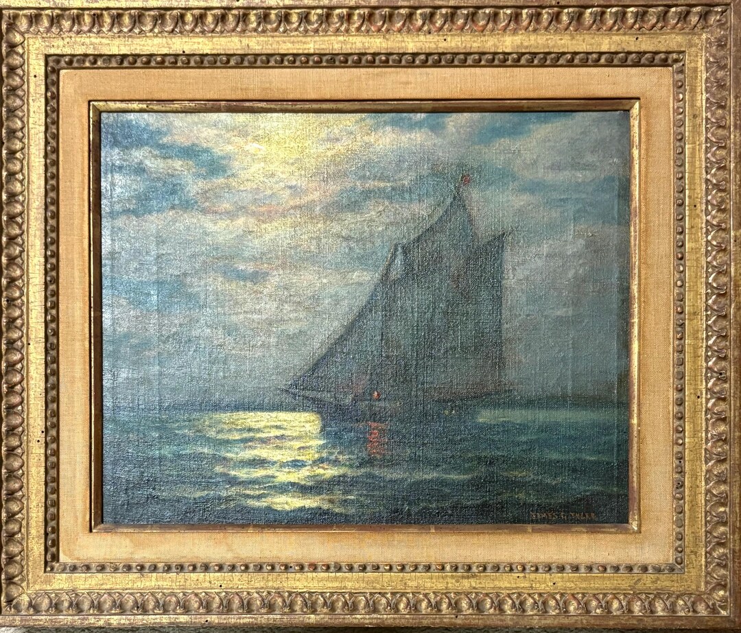 James Gale Tyler Original Oil Painting on Canvas “night Sail” - Etsy