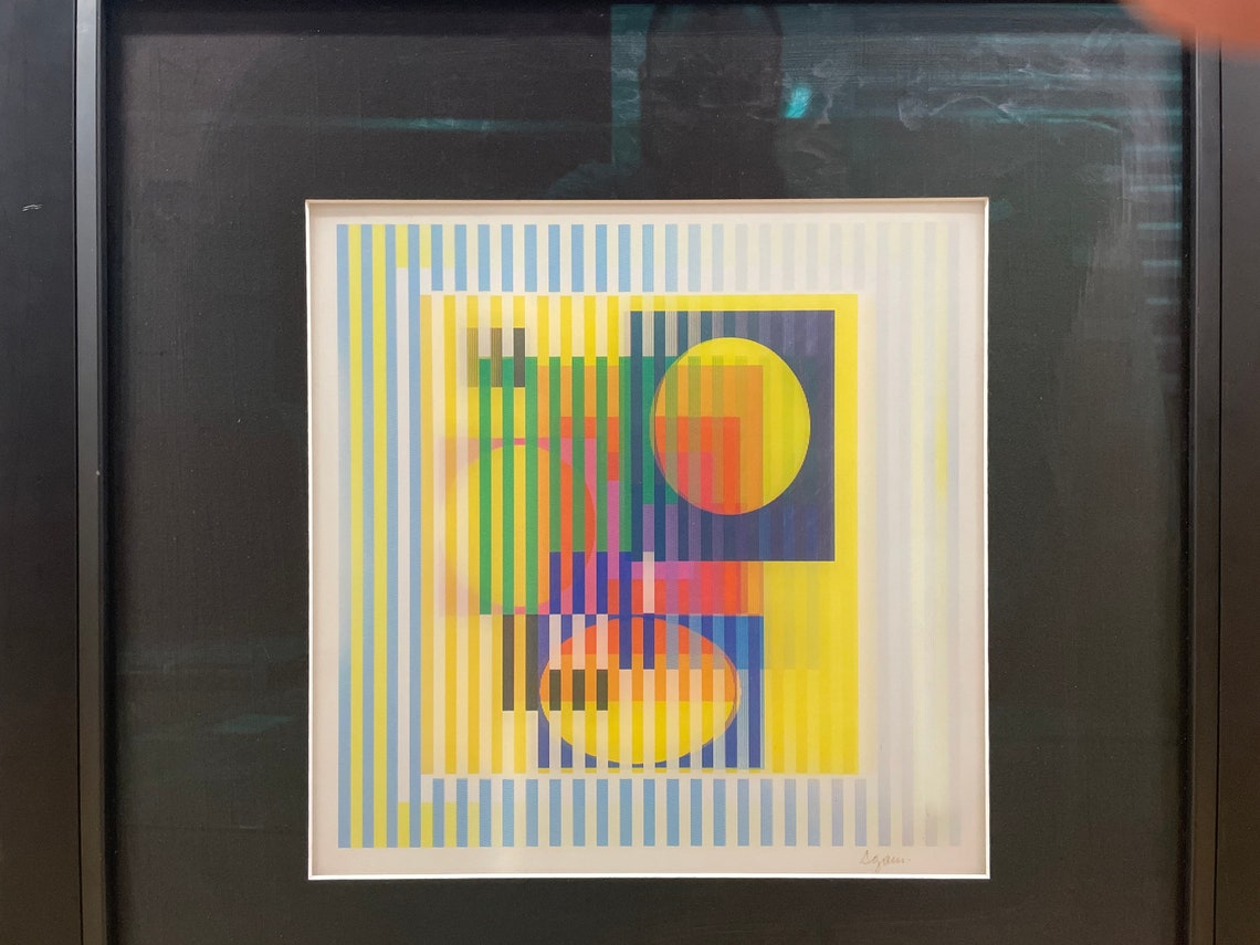 YAACOV AGAM Agamograph Signed and Framed - Etsy