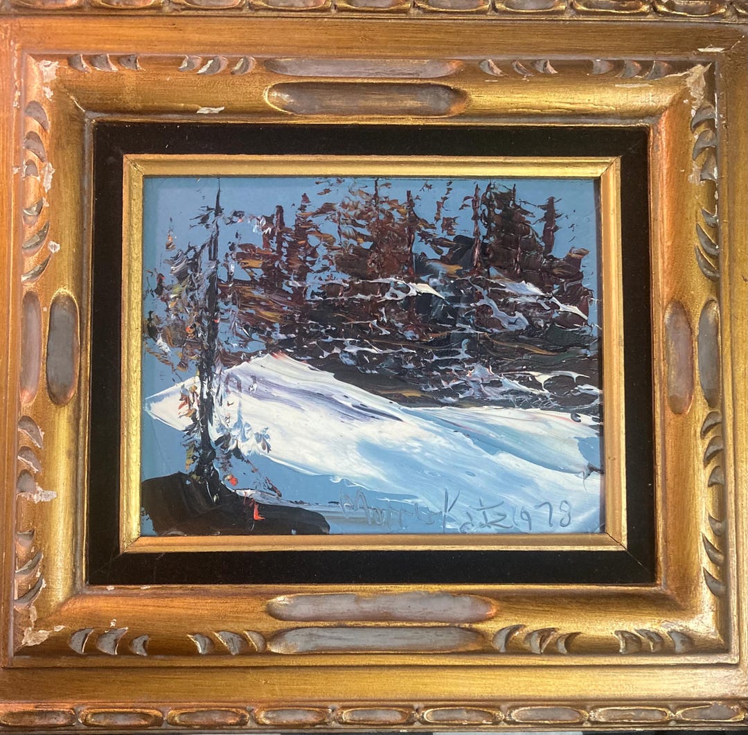 Morris Katz Original Oil on Board “snow Scene” - Etsy
