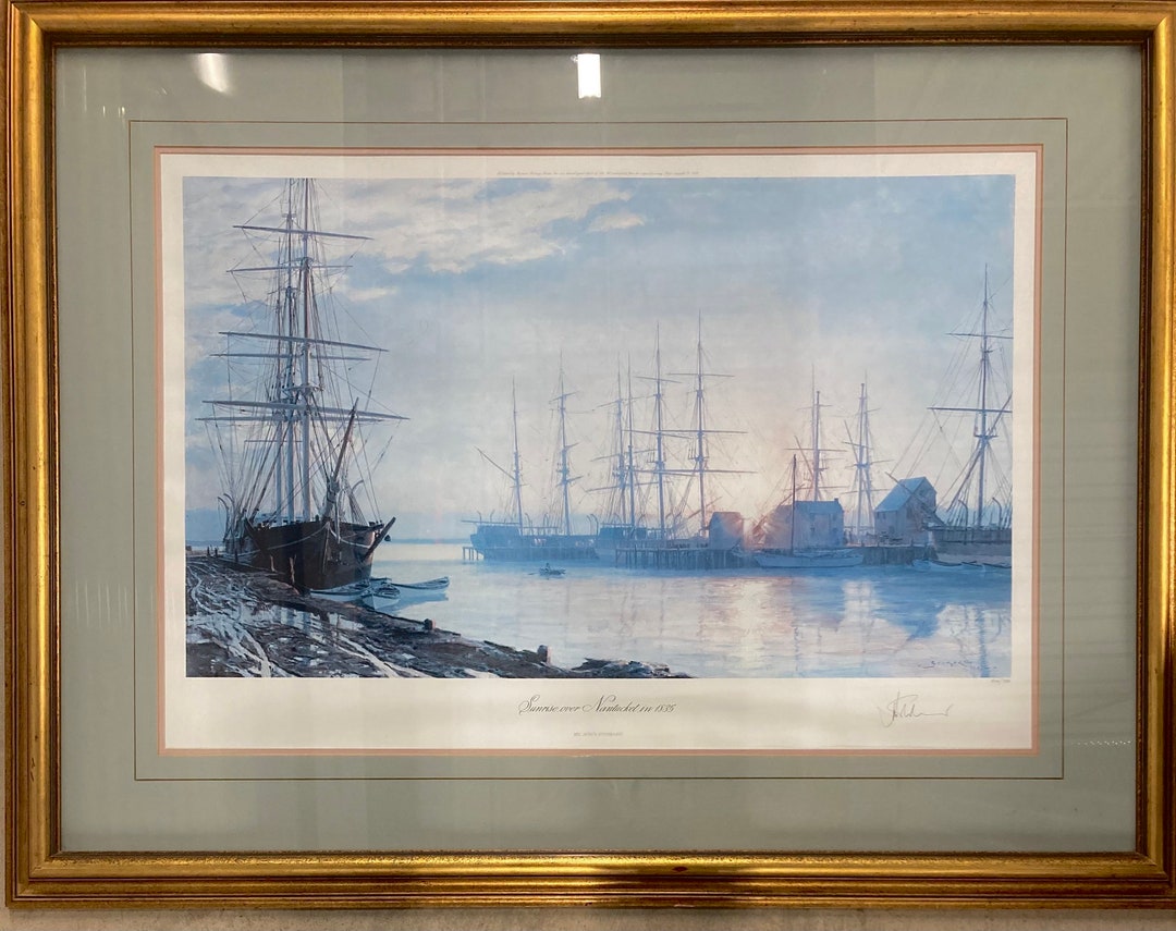 John Stobart Limited Edition Lithograph “sunrise Over Nantucket in 1835 ...
