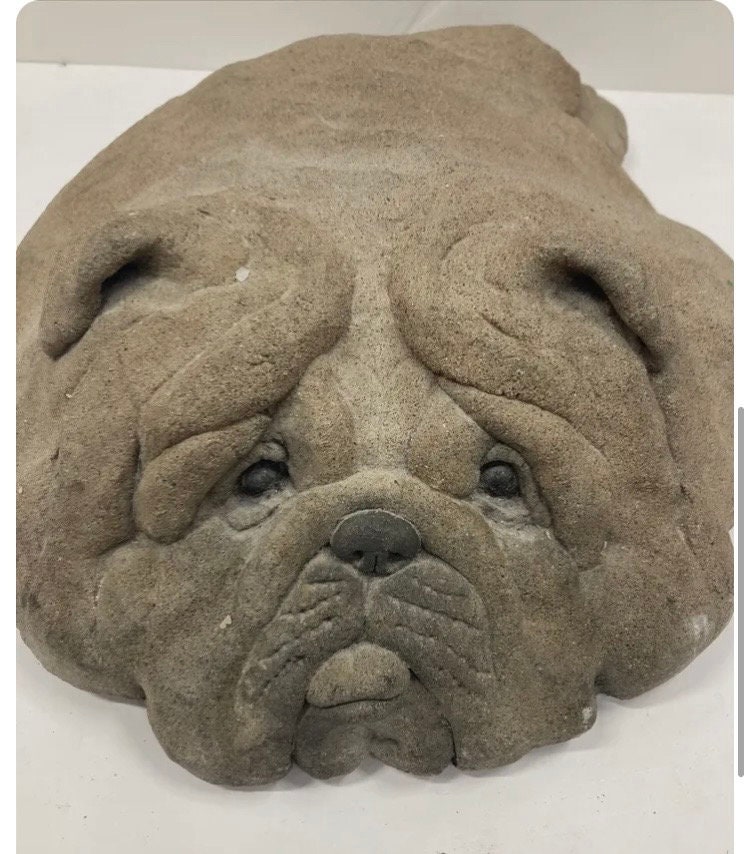 Lou Rankin Concrete Sculpture Signed dog 1978 - Etsy
