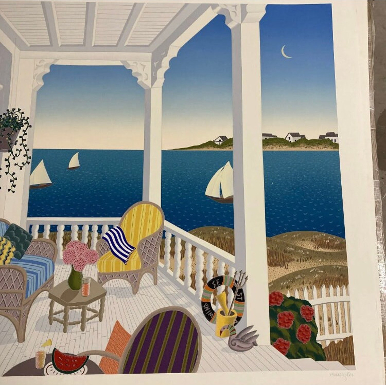 Thomas Mcknight Serigraph 1991 Marthas Vineyard Signed and Numbered - Etsy