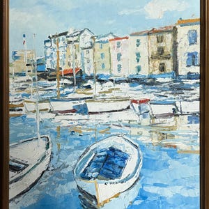 Renee Theobald Original Painting on Canvas “boats” - Etsy