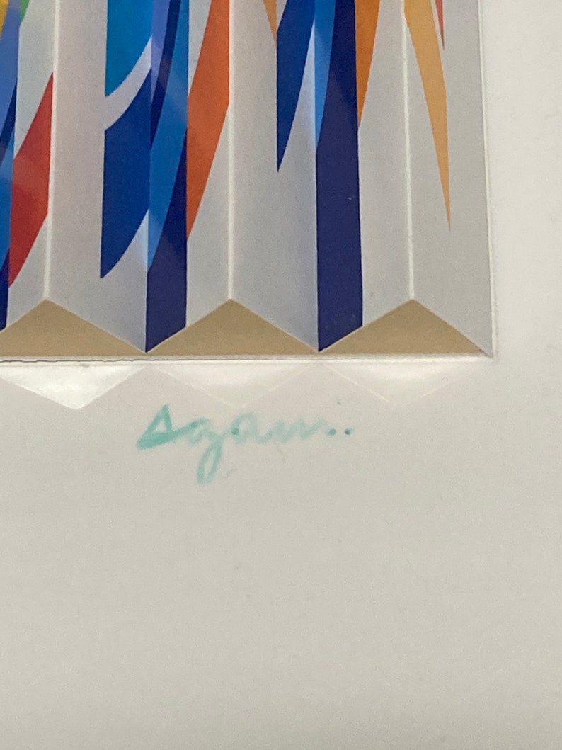 Yaccov Agam Polomorph Signed and Numbered “A Rainbow Message Blessing ...