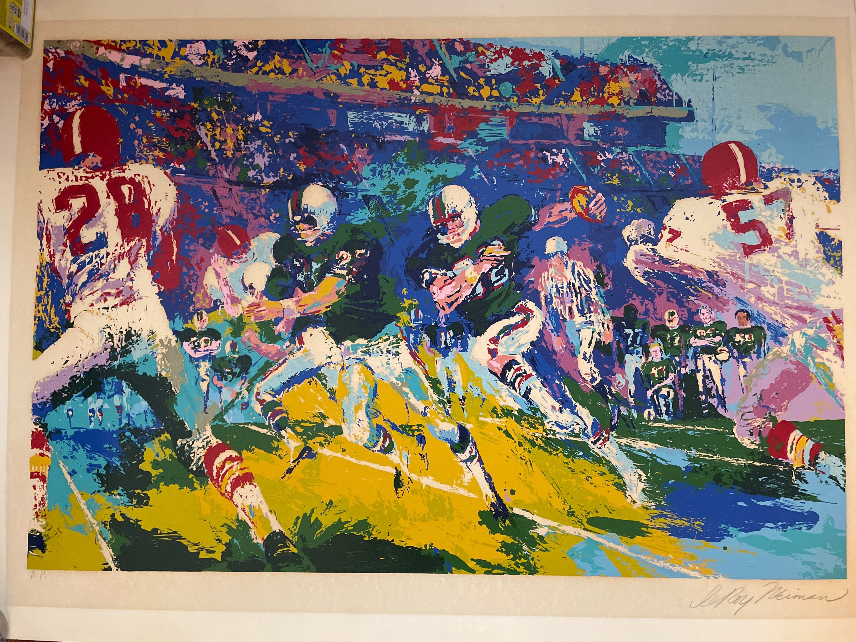 Leroy Neiman Lithograph Signed Artist Proof (1974 Rushing Back) - Etsy