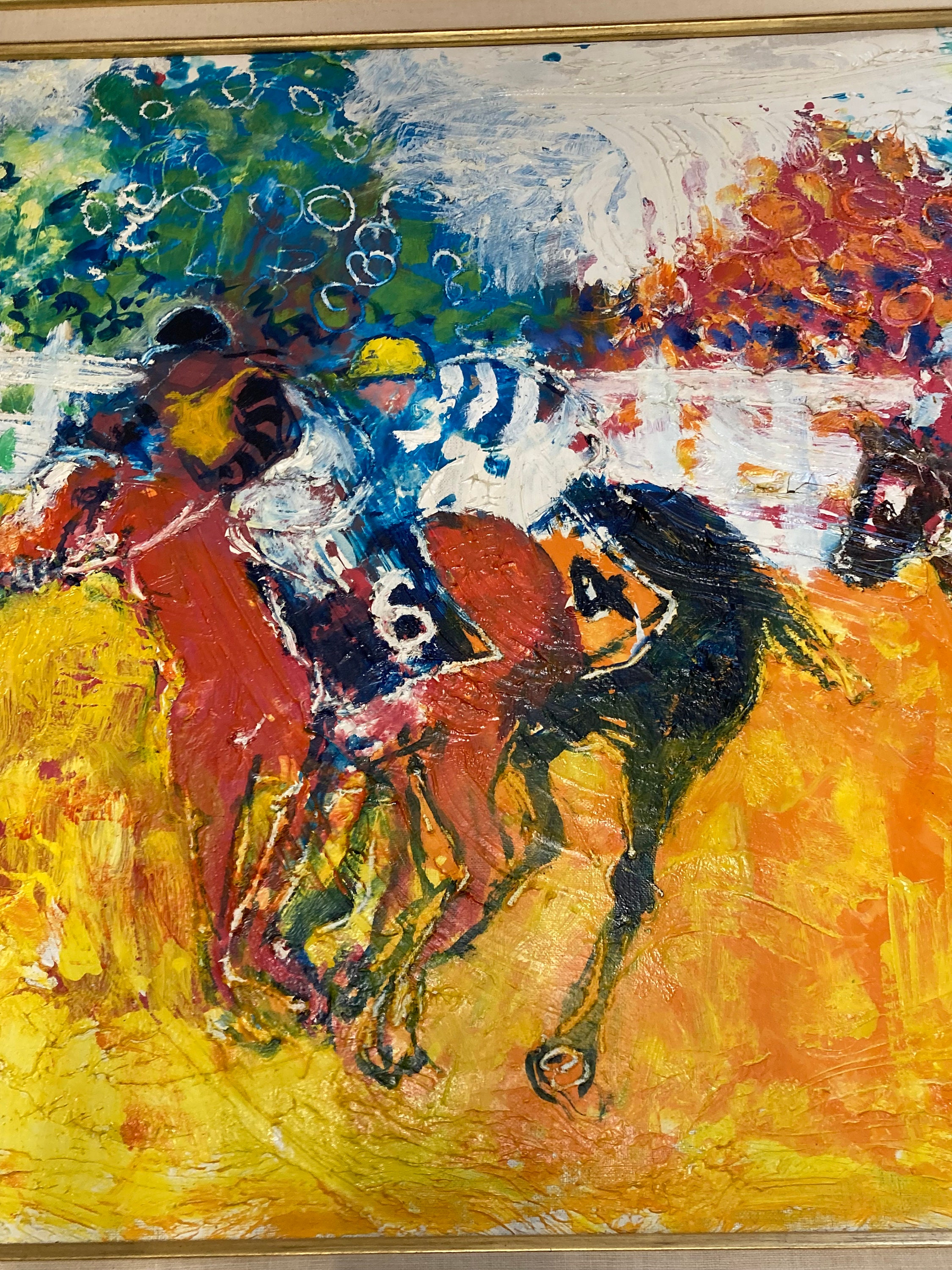 Willering Epko Expressionist Oil Painting “horse Racing” - Etsy