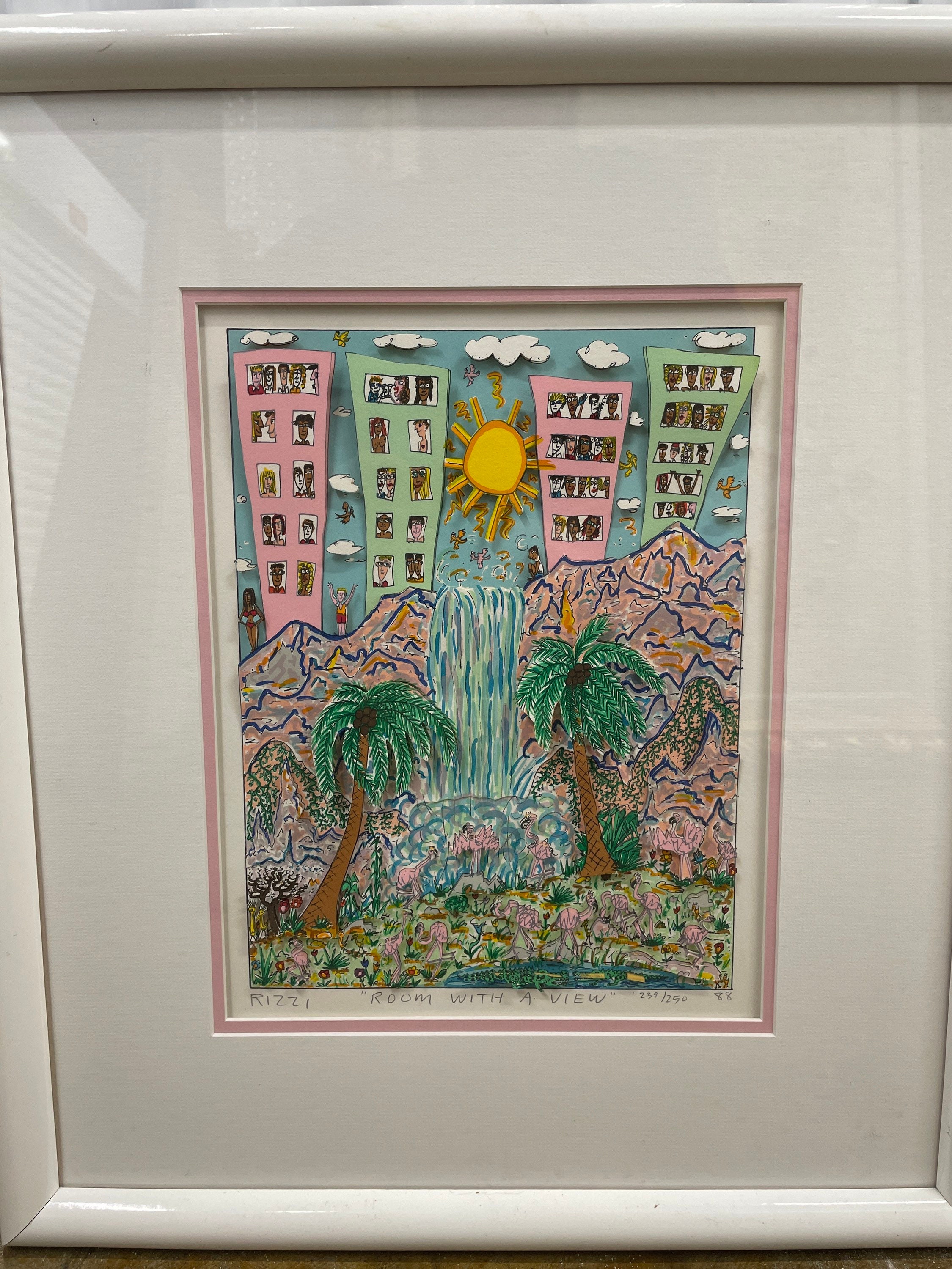 1988 3D James Rizzi Original room With a View Out of 250 - Etsy