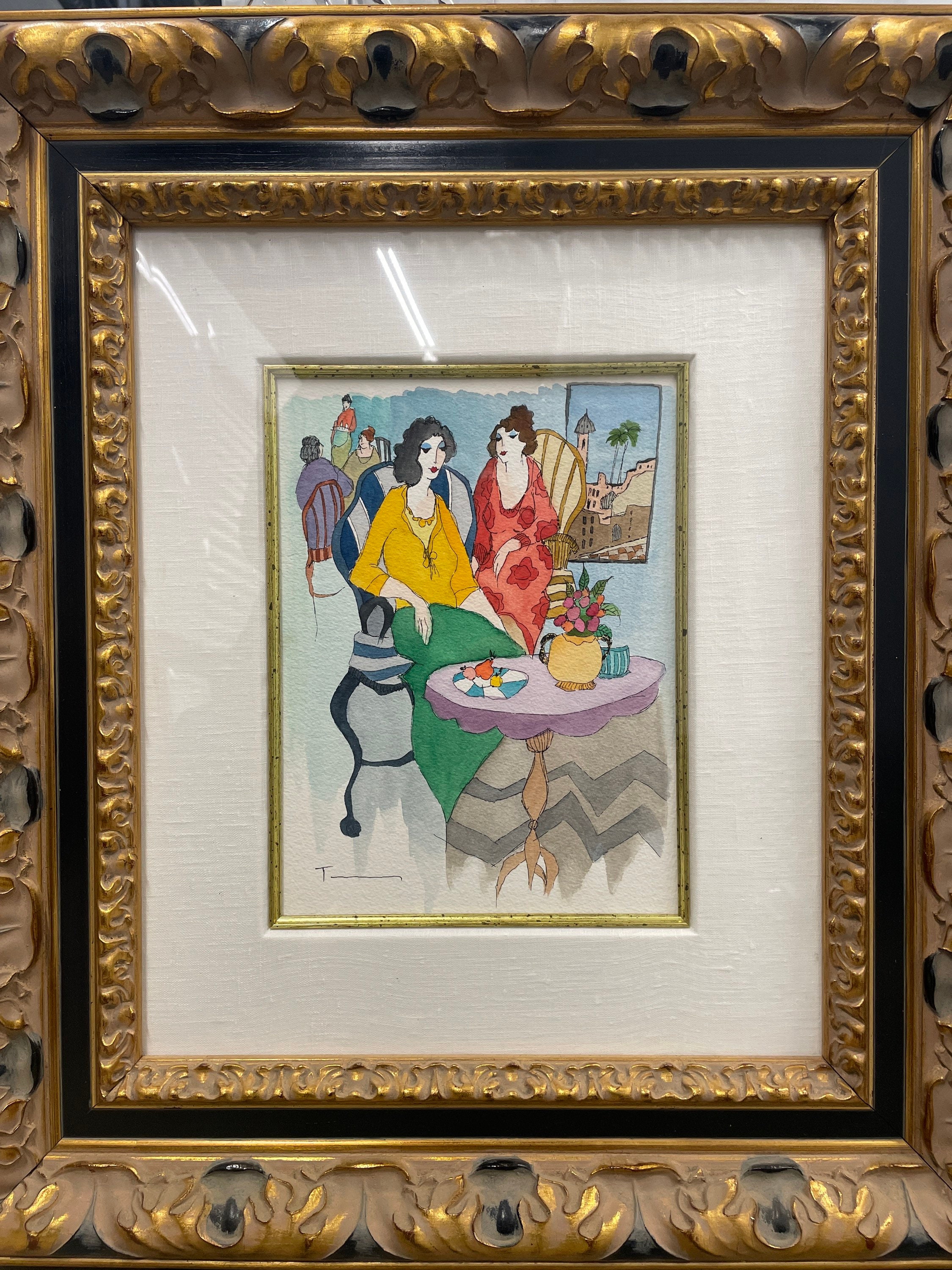 Tarkay Original Watercolor a Room With a View - Etsy