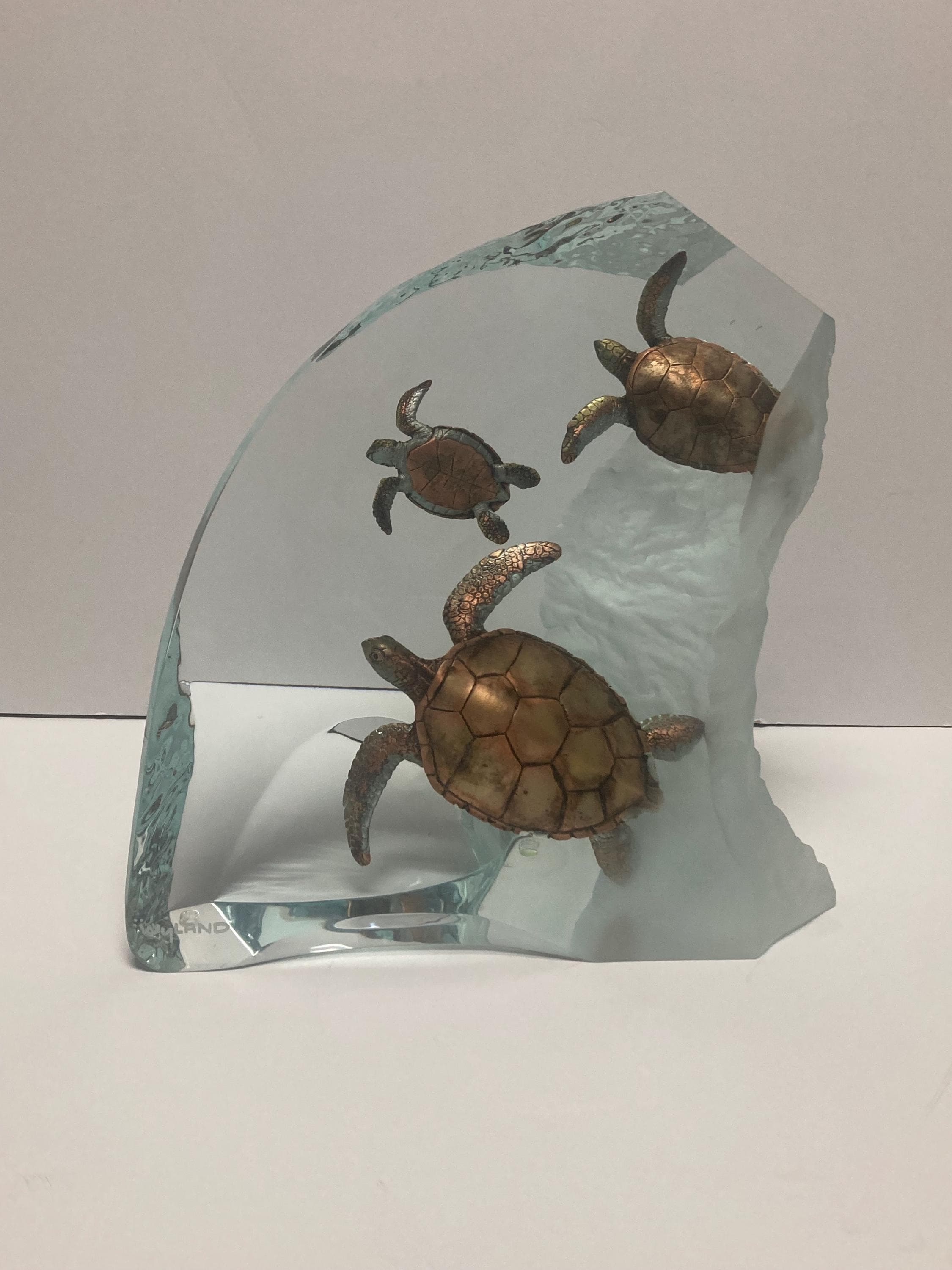 Robert Wyland Turtle Tribe Acrylic Sculpture 2002 - Etsy