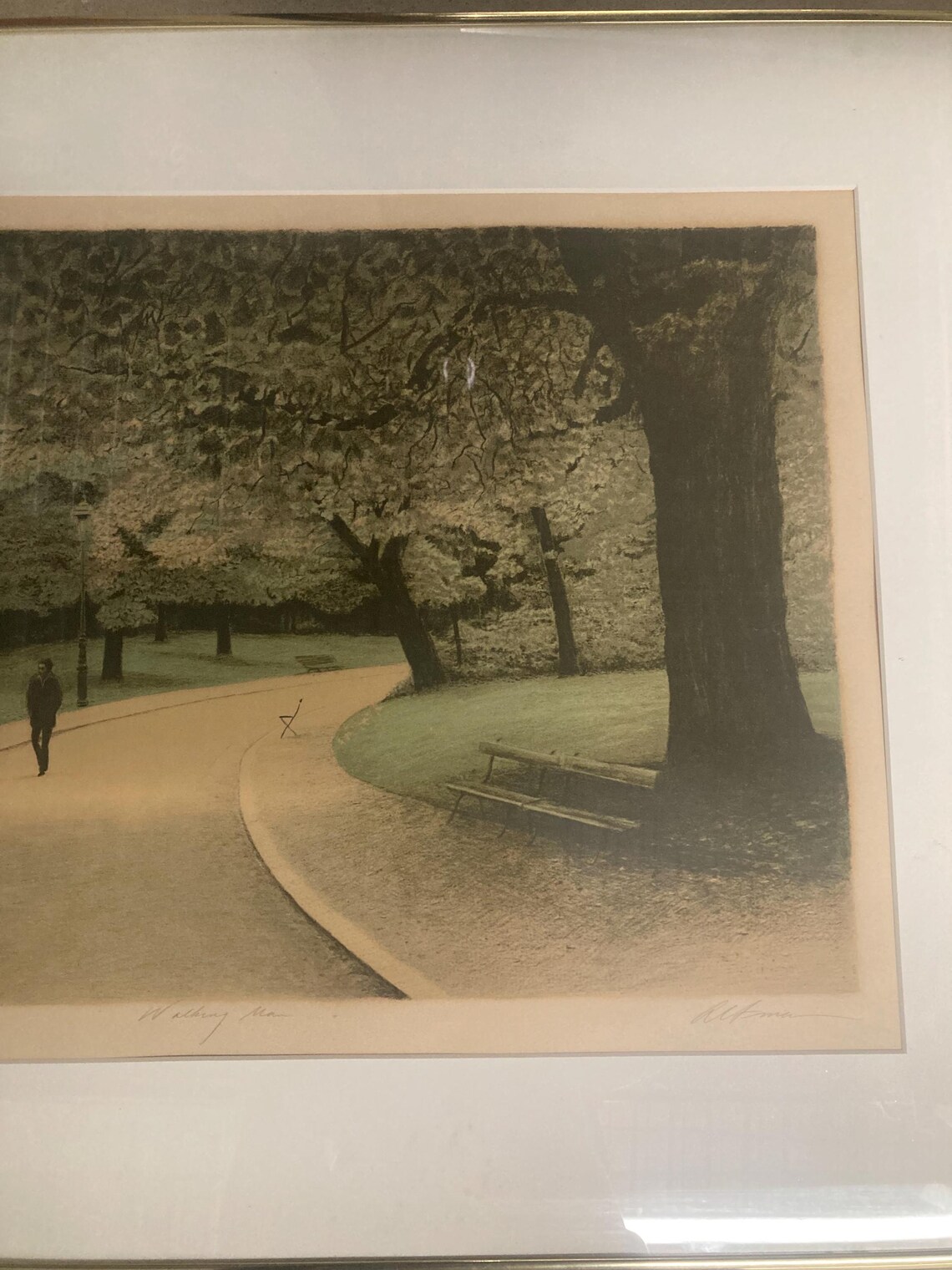 Harold Altman Lithograph “walking Man” Artist Proof - Etsy