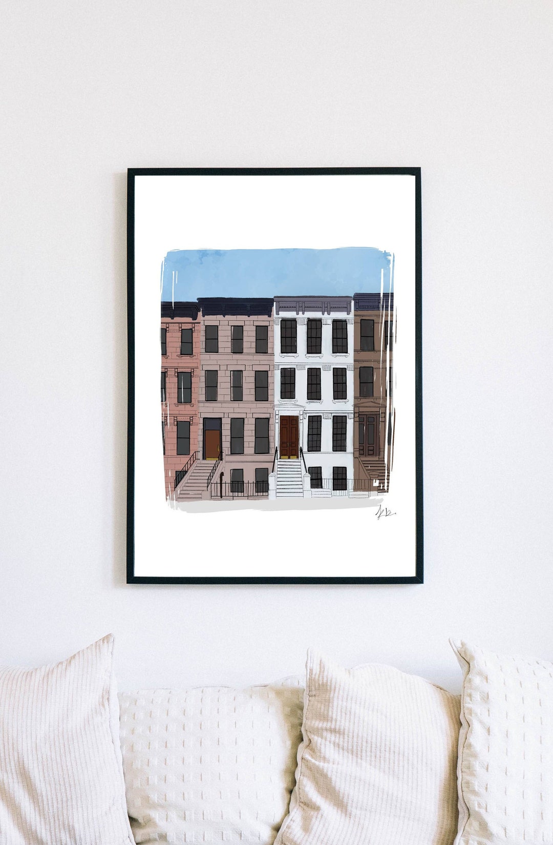 NYC Brownstone Digital Print - Etsy