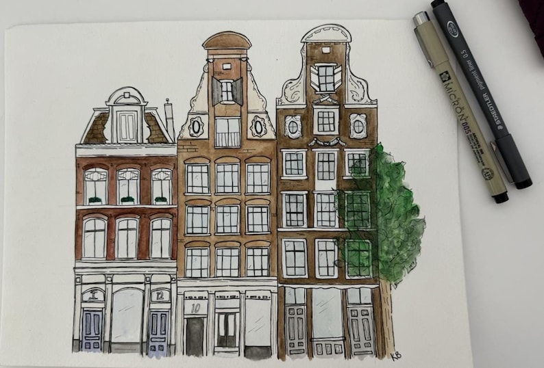 Custom Watercolor (buildings) - Etsy